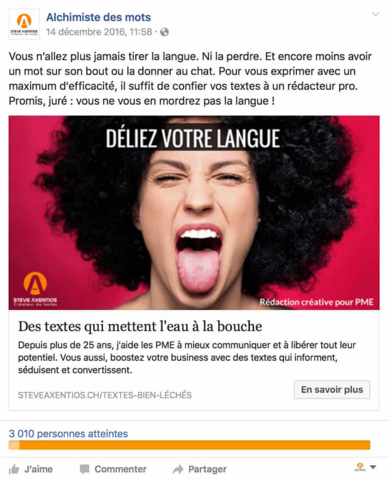 Création de campagnes publicitaires pour Facebook. Suisse | Steve Axentios